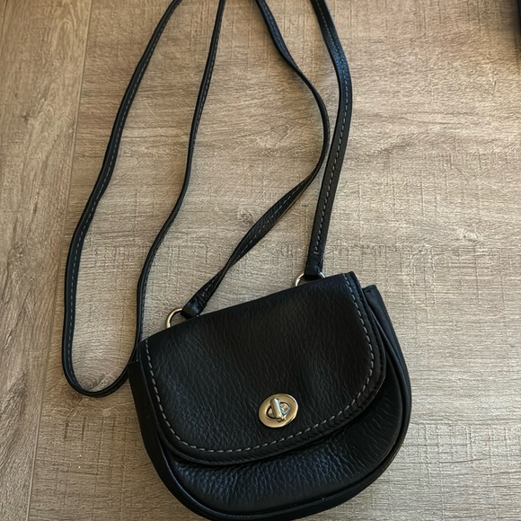 Coach | Bags | Coach Mini Crossbody Bag Black Leather | Poshmark
